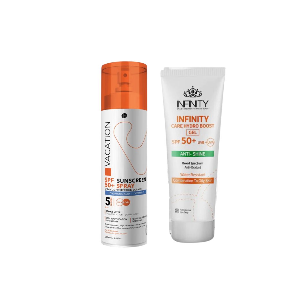 Infinity Sunscreen Gel+ Vacation Spray – bemart